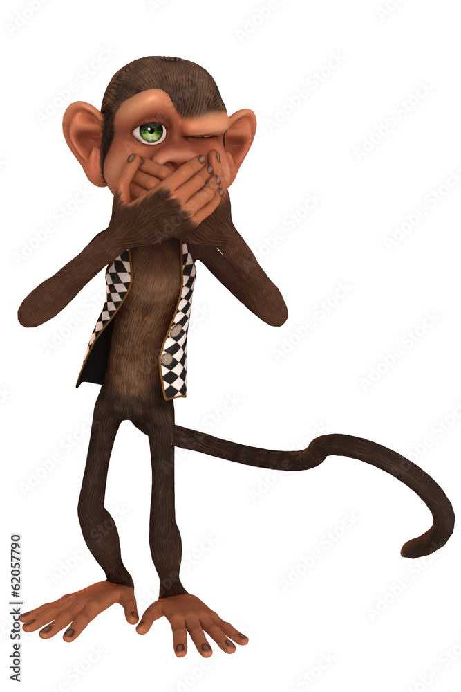 Cartoon Schimpanse Stock Illustration | Adobe Stock