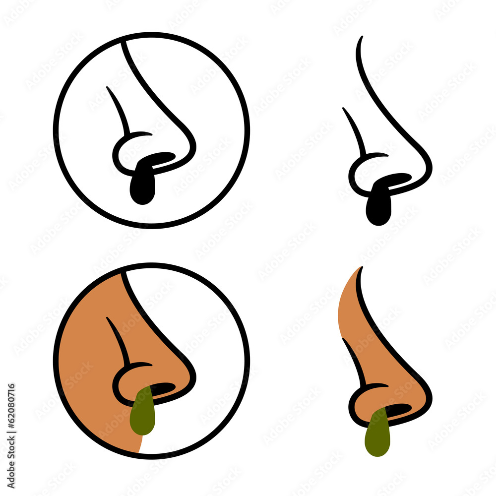 vector human nose snot booger cold symbols Stock Vector | Adobe Stock