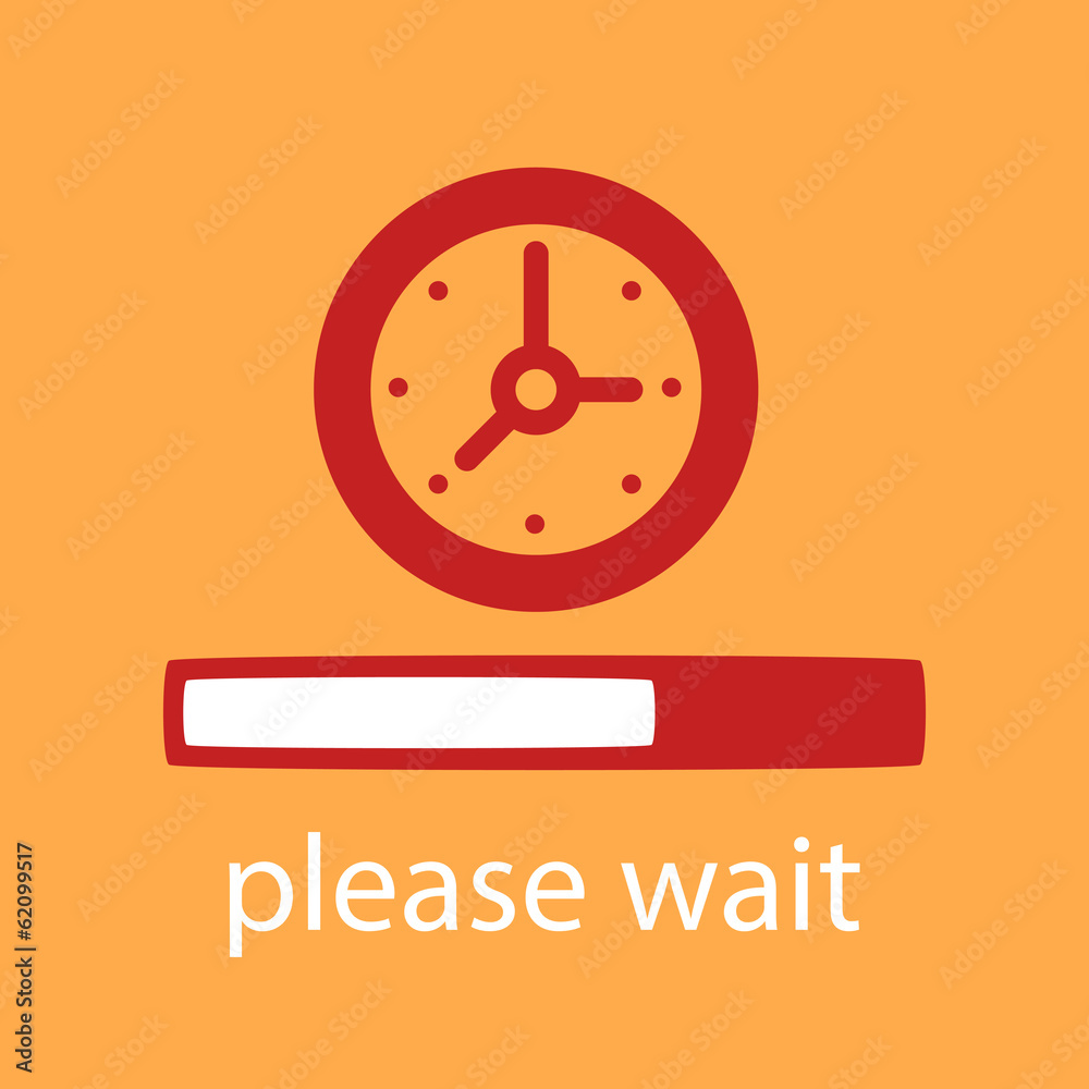 progress bar with a Clock. Stock Vector | Adobe Stock