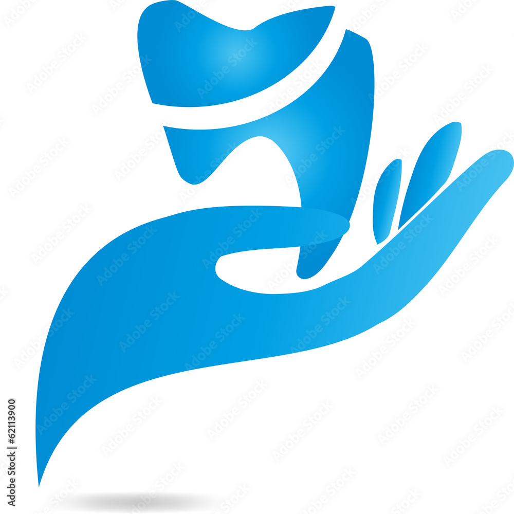 Zahn, Hand, Tooth, Logo, Vektor Stock Vector | Adobe Stock