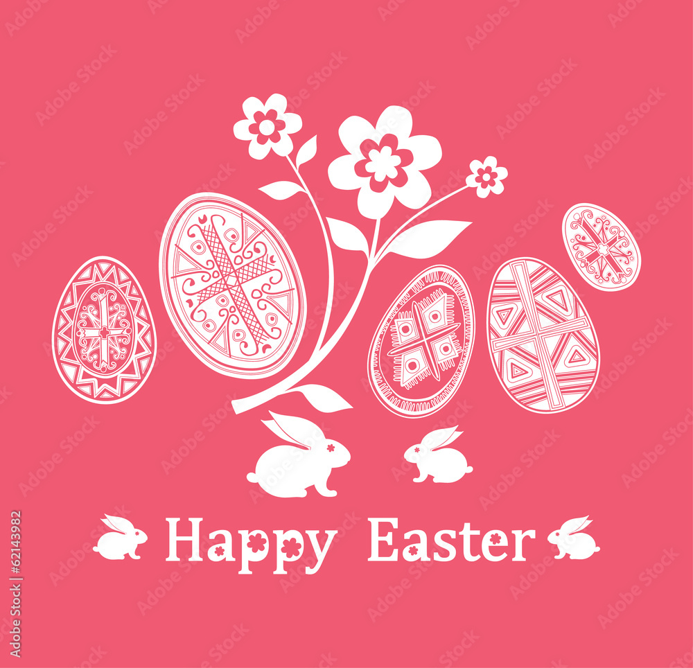 Elegant Easter Card Stock Vector Adobe Stock