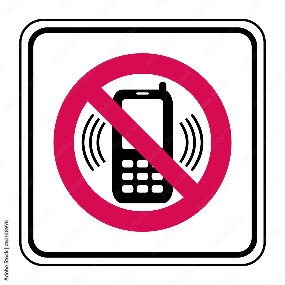 Logo portables interdits. Stock Vector | Adobe Stock