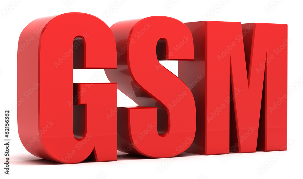 GSM 3d text Stock Illustration | Adobe Stock