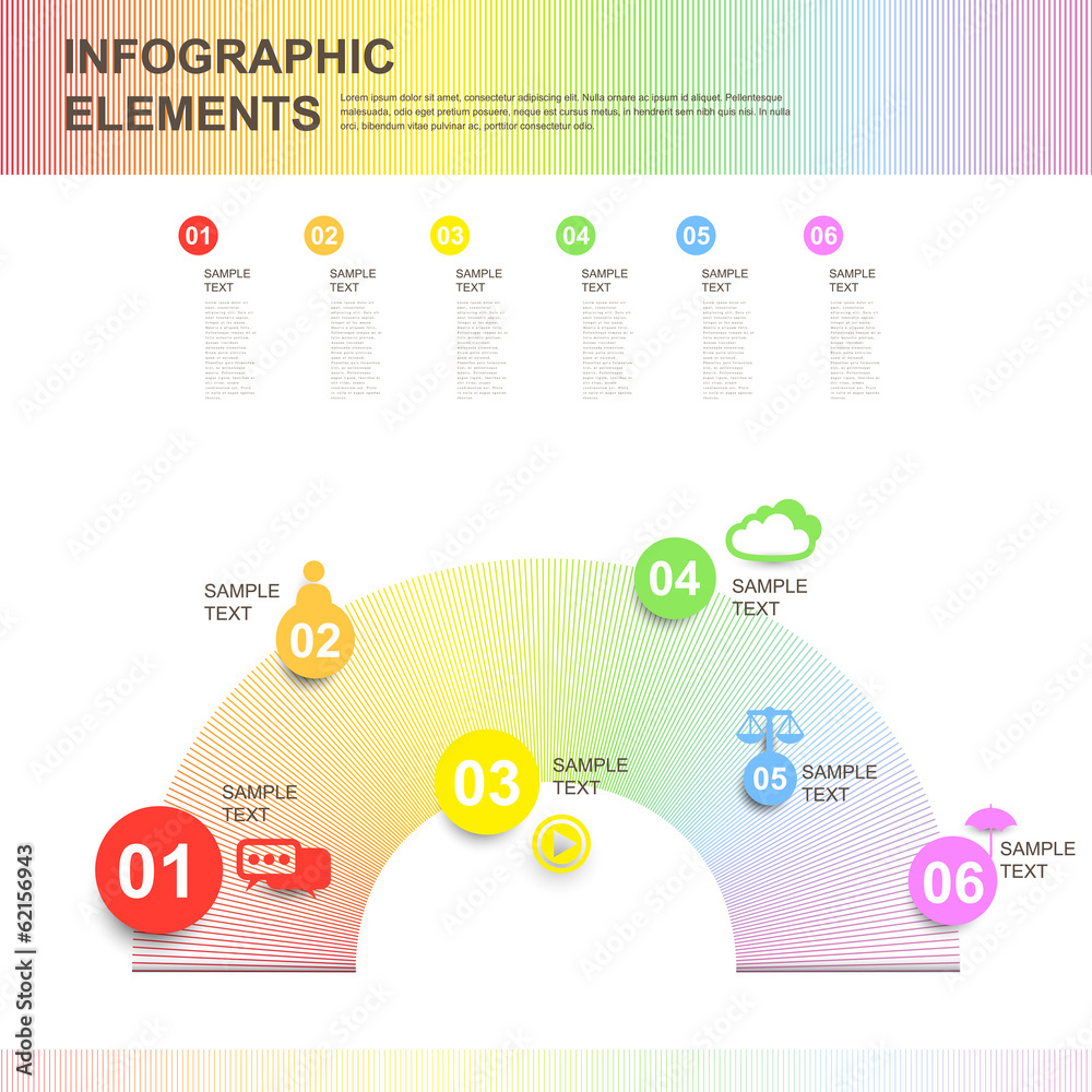 abstract rainbow infographics Stock Vector | Adobe Stock