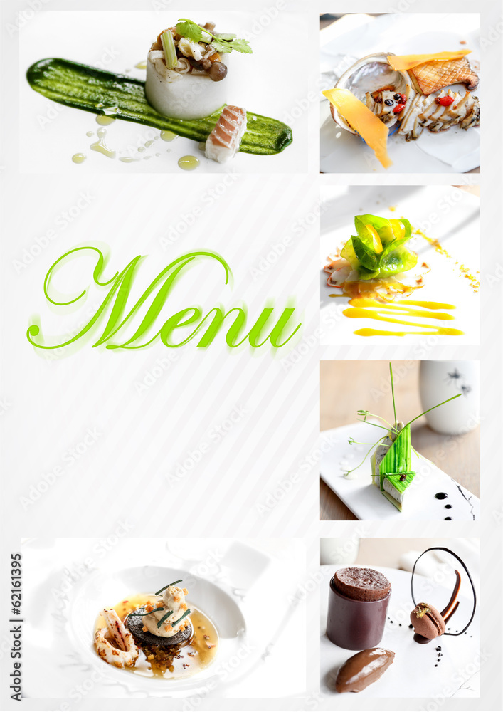 carte menu restaurant gastronomique 1 Stock-Foto | Adobe Stock