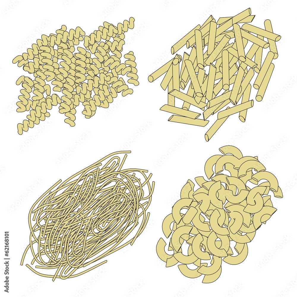 cartoon image of pasta foods Stock Illustration | Adobe Stock