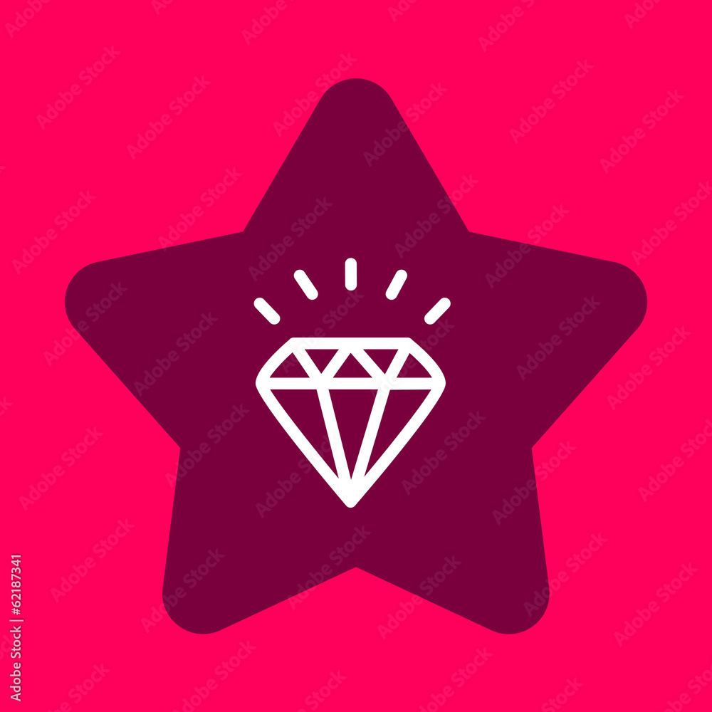 star with a diamond Stock Vector | Adobe Stock