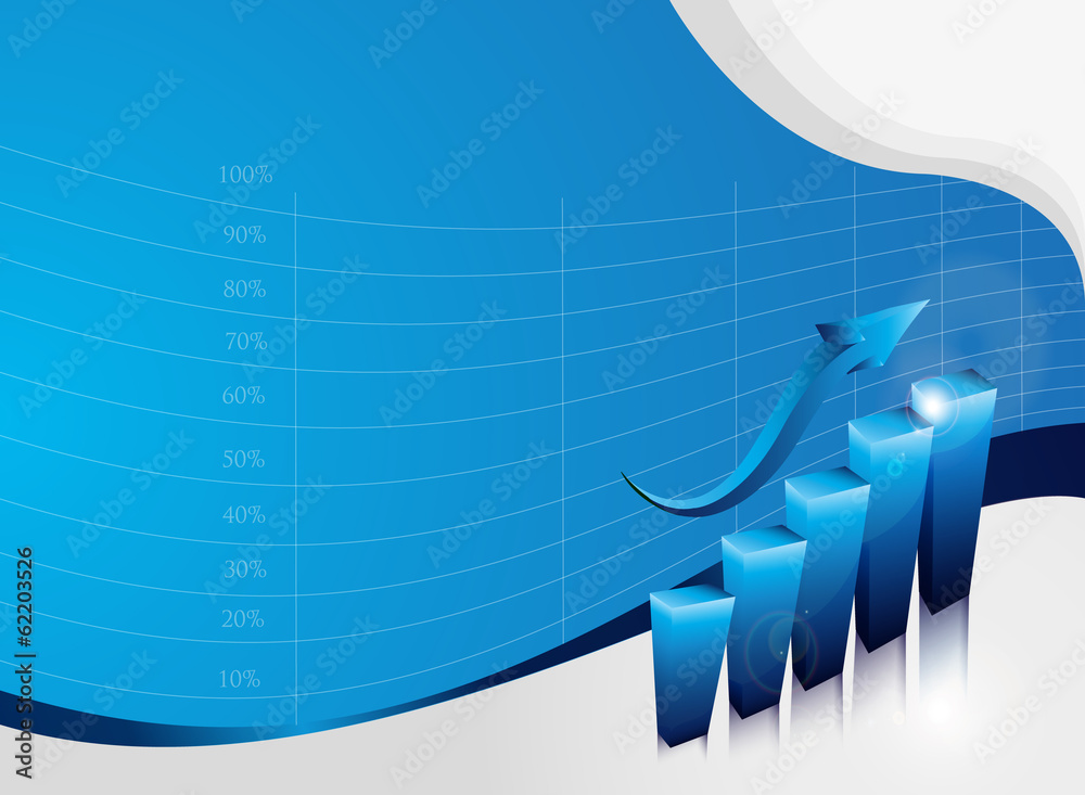 Growth concept business brochure background with diagram Stock Vector ...