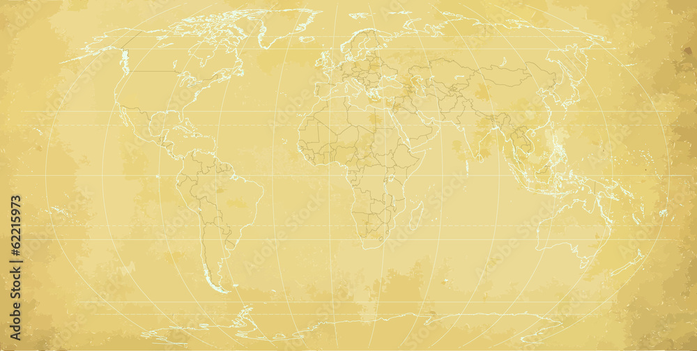 Old paper world map Stock Vector | Adobe Stock