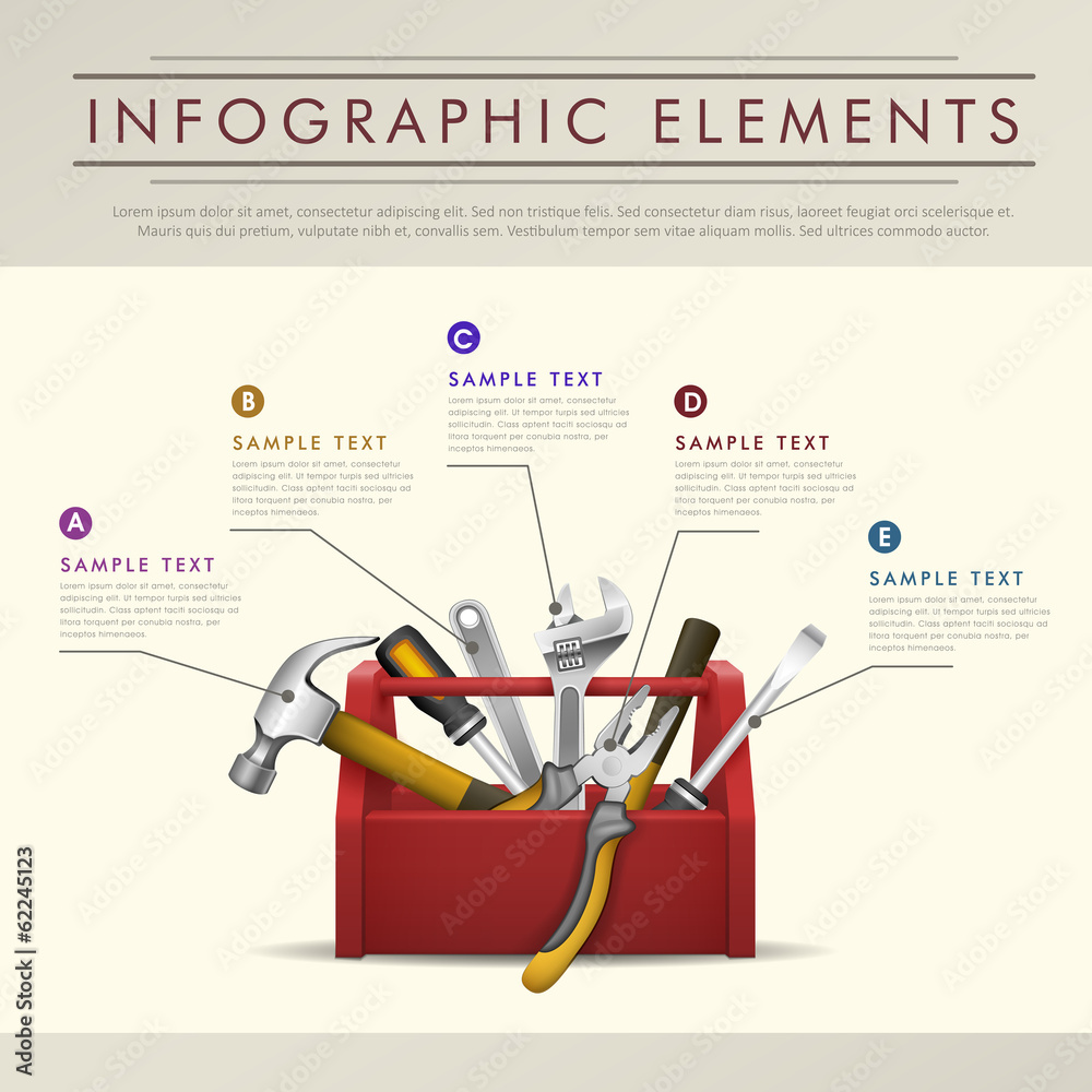 abstract toolbox theme infographics Stock Vector | Adobe Stock