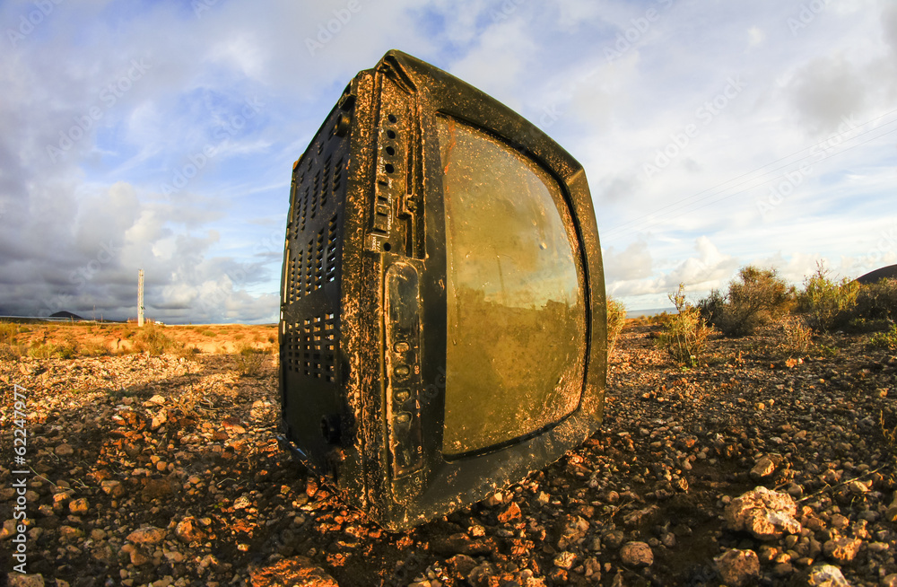 Abandoned Broken Television Stock Photo | Adobe Stock