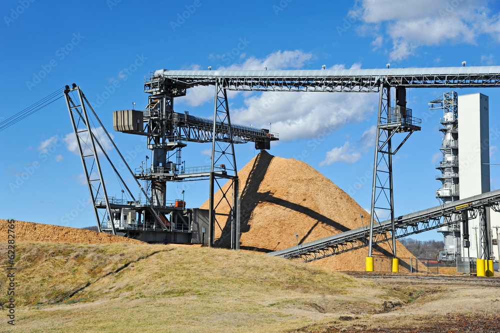 Pulpwood Processing Plant Stock Photo | Adobe Stock