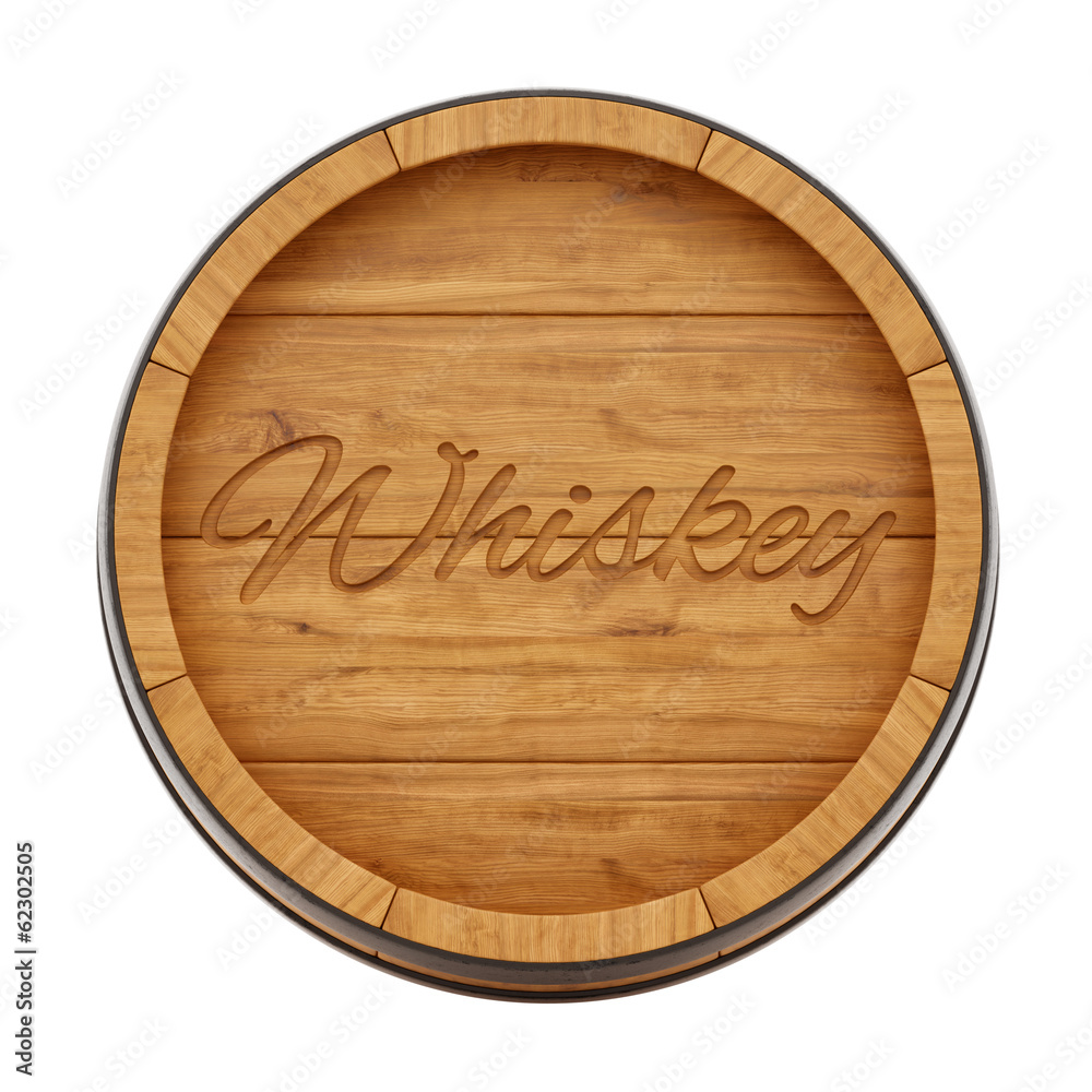 render of a whiskey barrel from top view, isolated on white Stock ...
