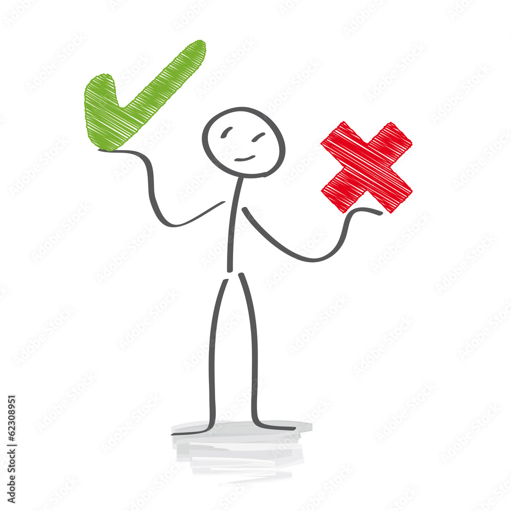 Entscheidung Ja oder Nein, abwägen Stock Vector | Adobe Stock