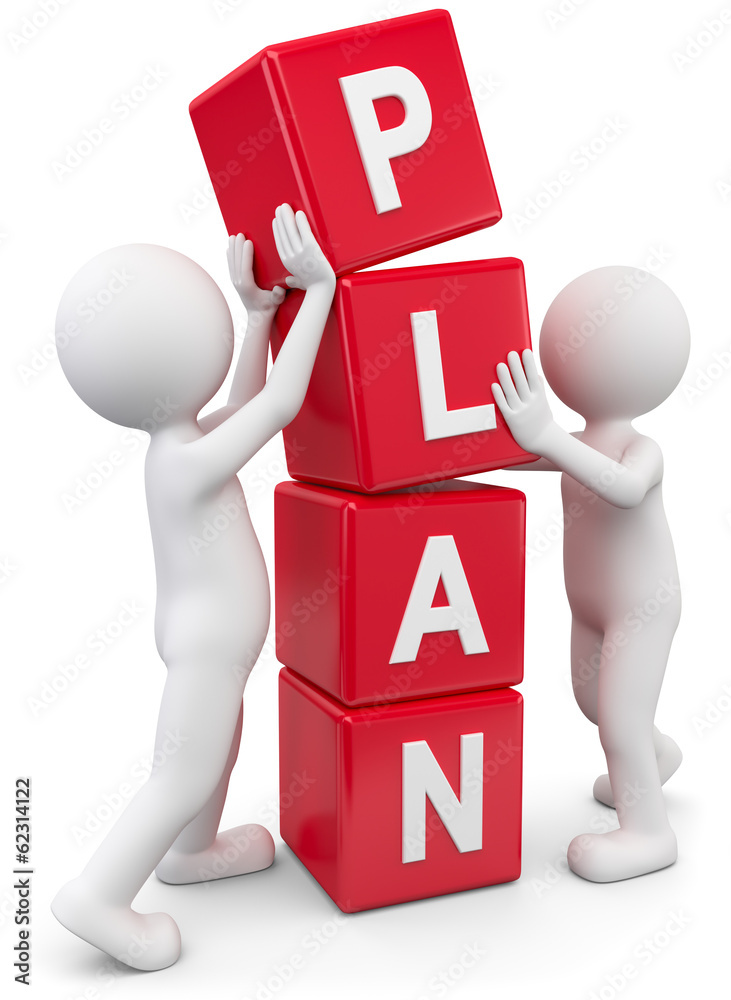 Männchen Plan Stock-Illustration | Adobe Stock