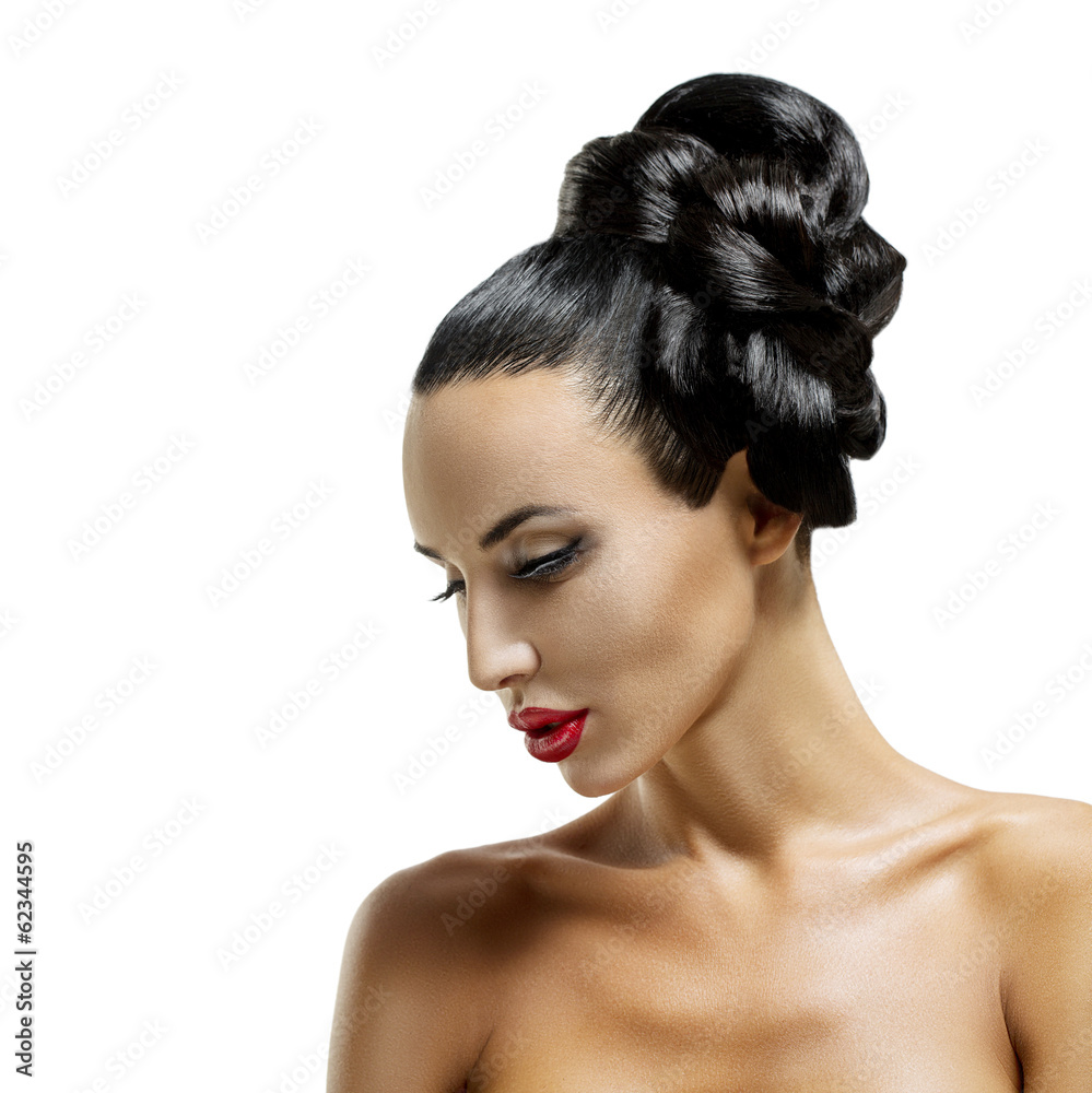 High Fashion Model Girl Portrait Stock Photo | Adobe Stock