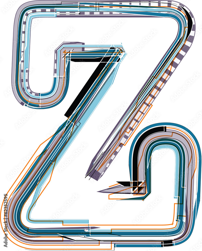 Font illustration LETTER Z Stock Vector | Adobe Stock