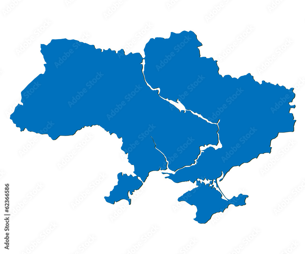 vector illustration Map of Ukraine Stock Vector | Adobe Stock