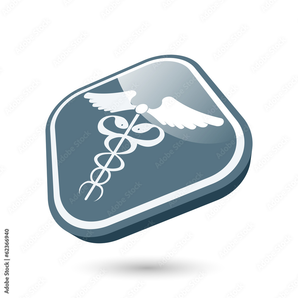 äskulapstab medizin symbol zeichen modern Stock-Vektorgrafik | Adobe Stock