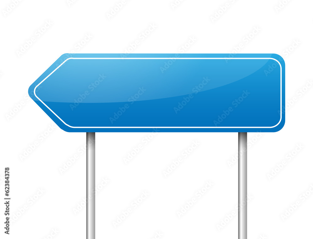 Blank blue arrow road sign vector Stock Vector | Adobe Stock