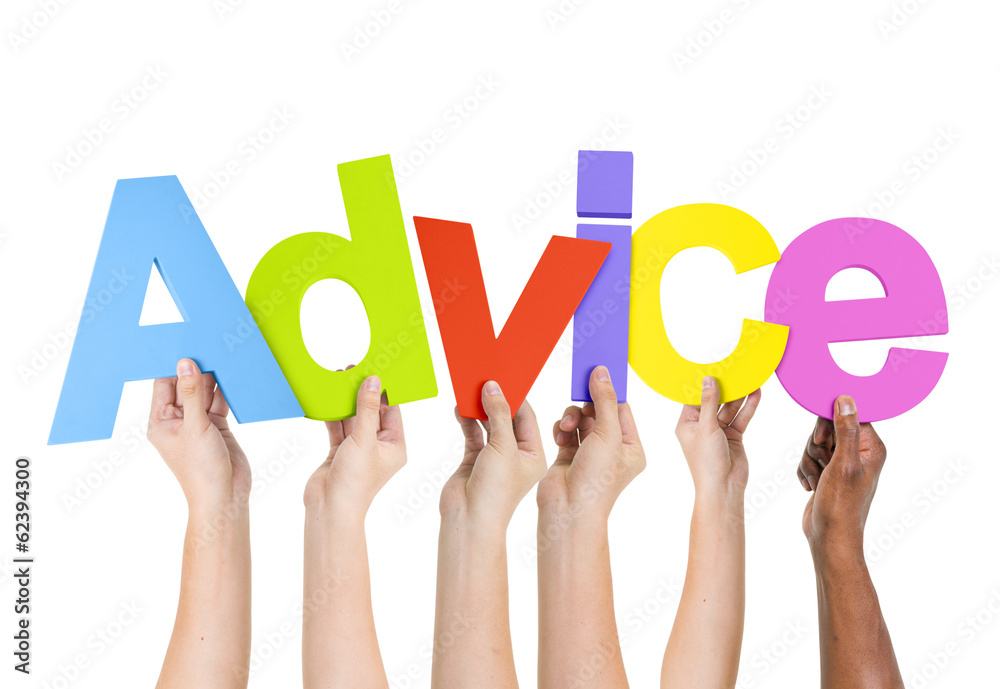 Multi Ethnic People Holding The Word Advice Stock Photo | Adobe Stock