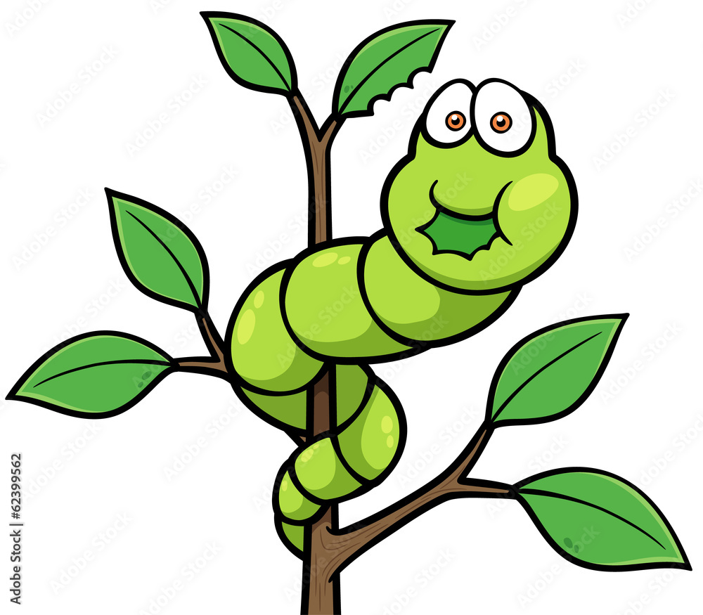 Vector illustration of Cartoon worm Stock Vector | Adobe Stock
