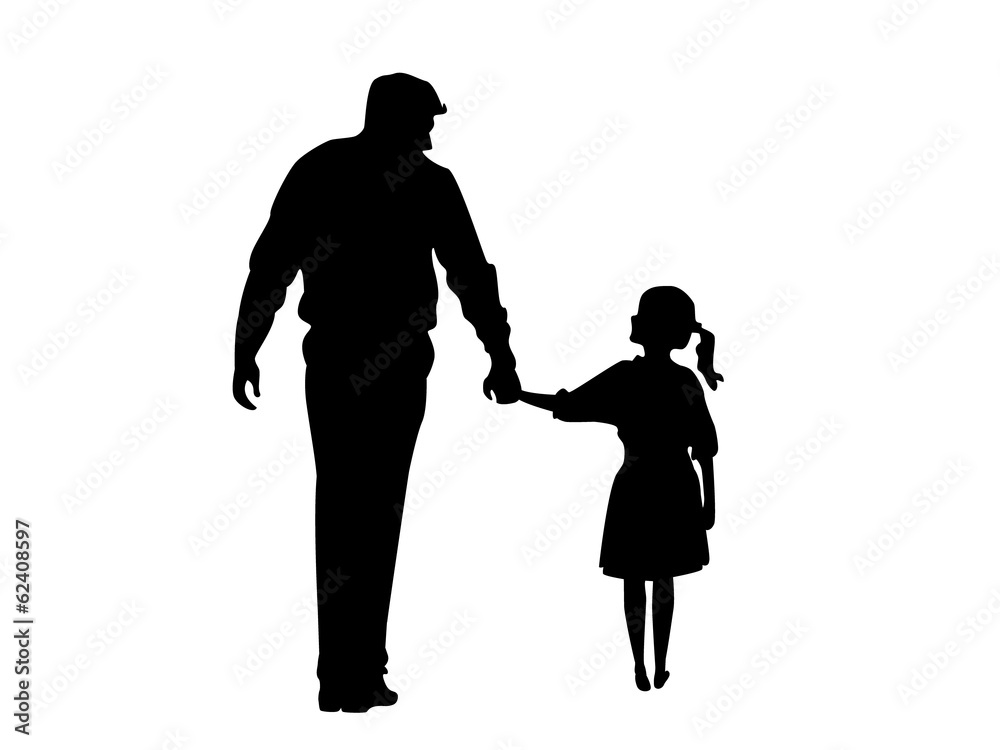 Papa und Tochter Icon Stock Vector | Adobe Stock