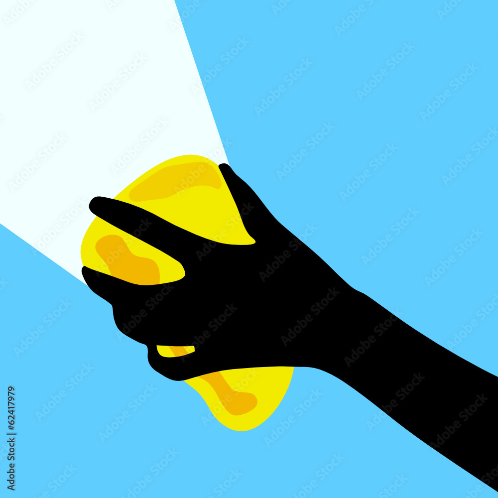 cleaning glass vector illustration in color Stock Vector | Adobe Stock