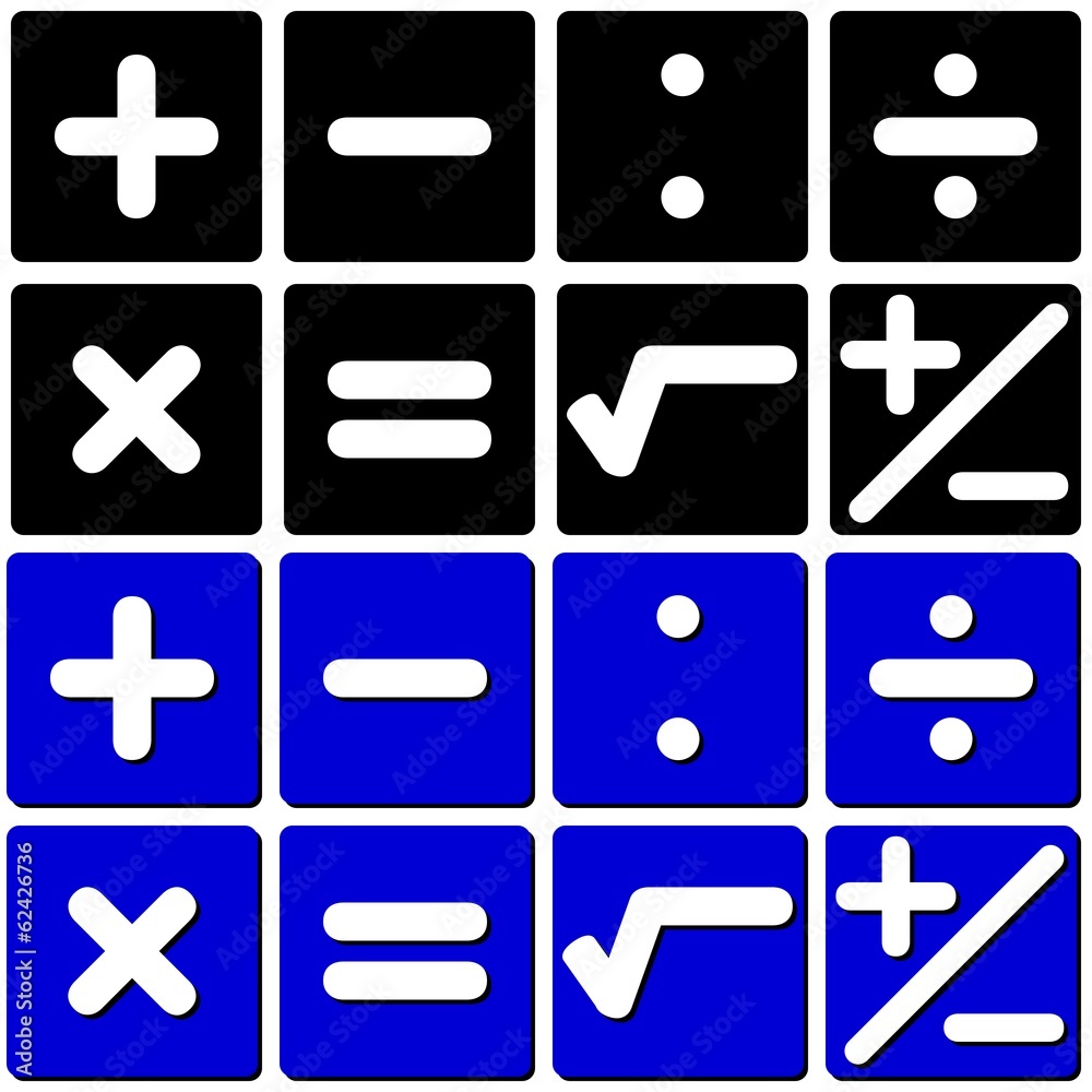 SEGNI SIMBOLI MATEMATICI Stock Vector | Adobe Stock