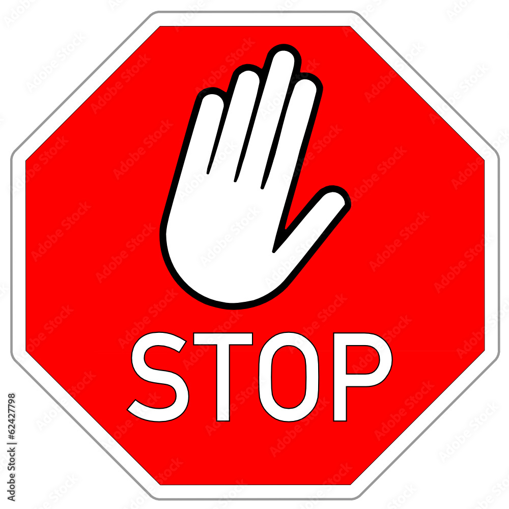 Stop Hand Schild #140310-svg02 - Stock - GamesAgeddon