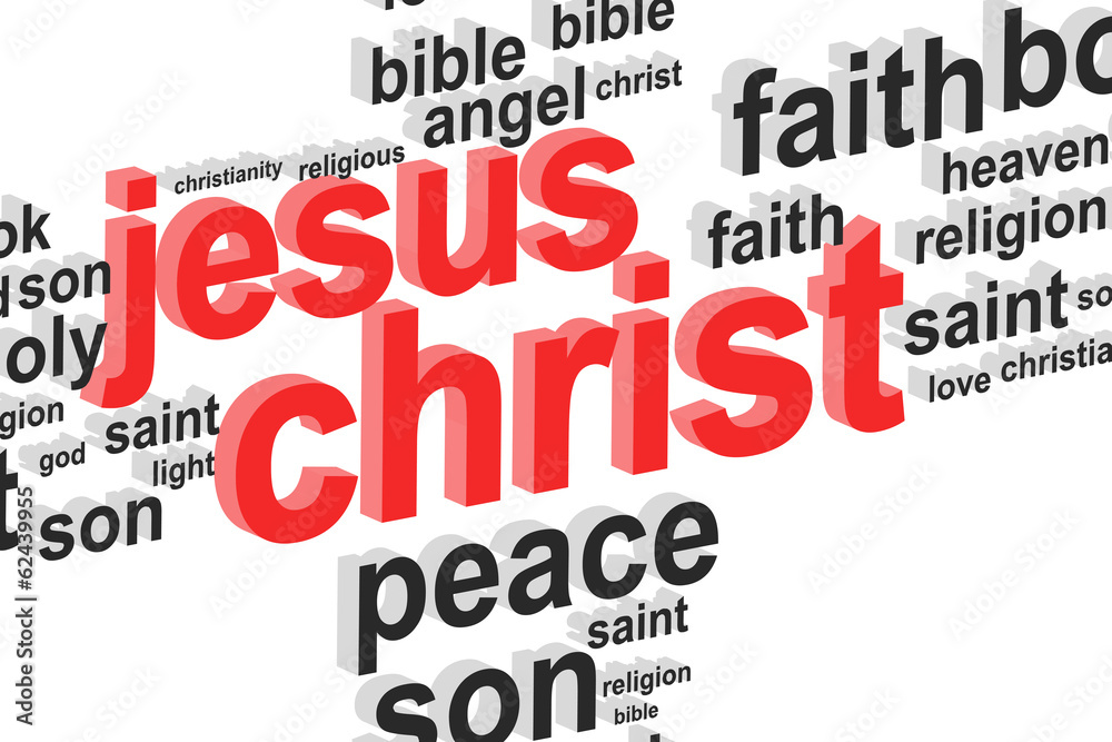 Jesus Christ Word Cloud Concept Illustration Stock Illustration | Adobe ...