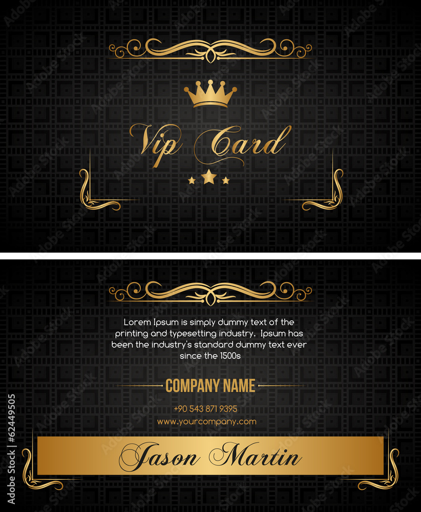Black vip card Stock Vector | Adobe Stock