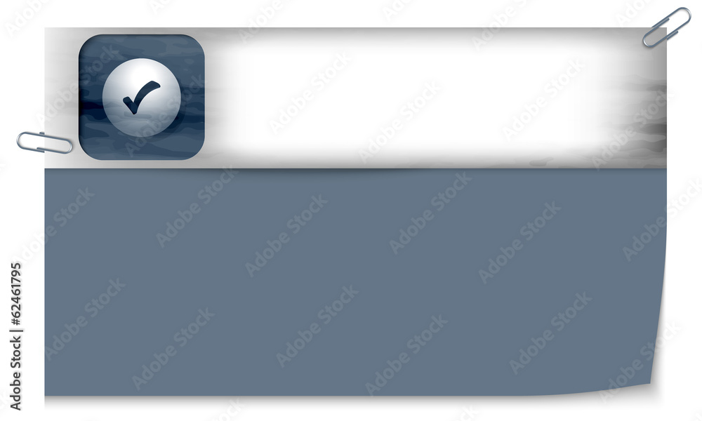 blank banner with dark texture and check box Stock Vector | Adobe Stock