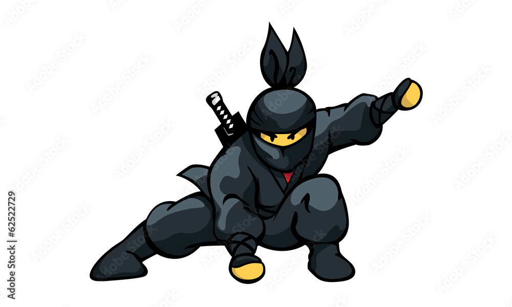 Ninja Landing Stock Vector | Adobe Stock