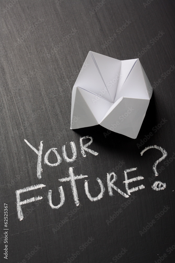 Origami Fortune Teller and Your Future Concept Stock Photo | Adobe Stock