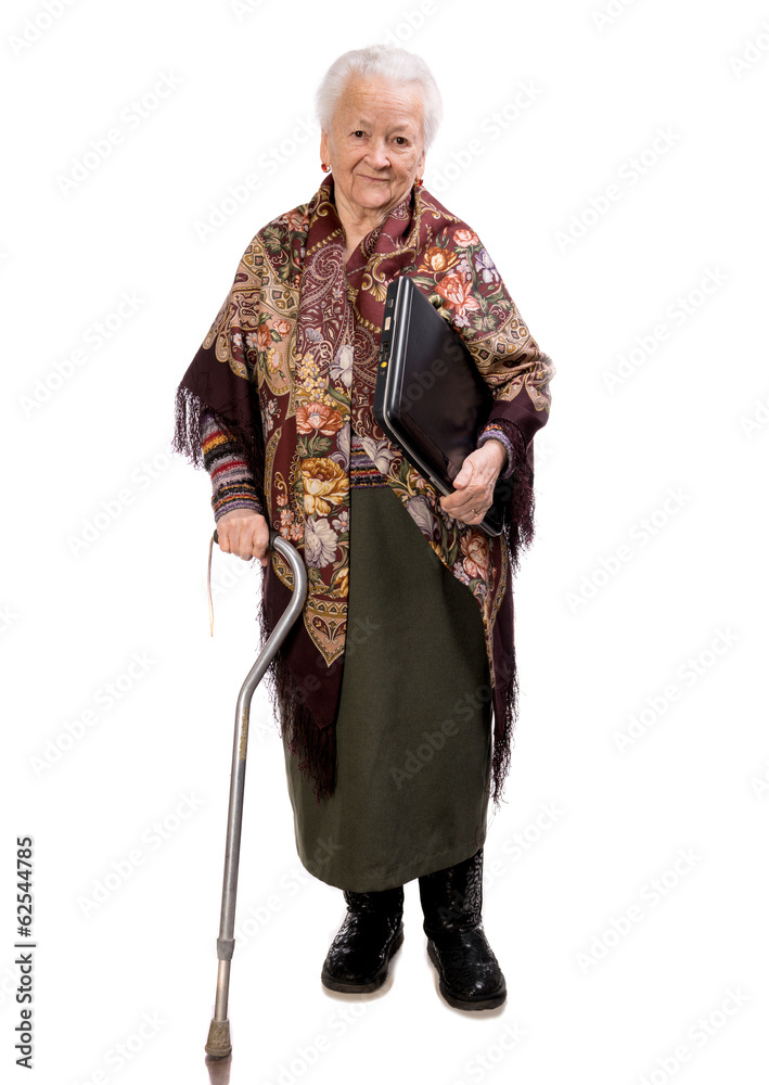 Old Woman With Cane