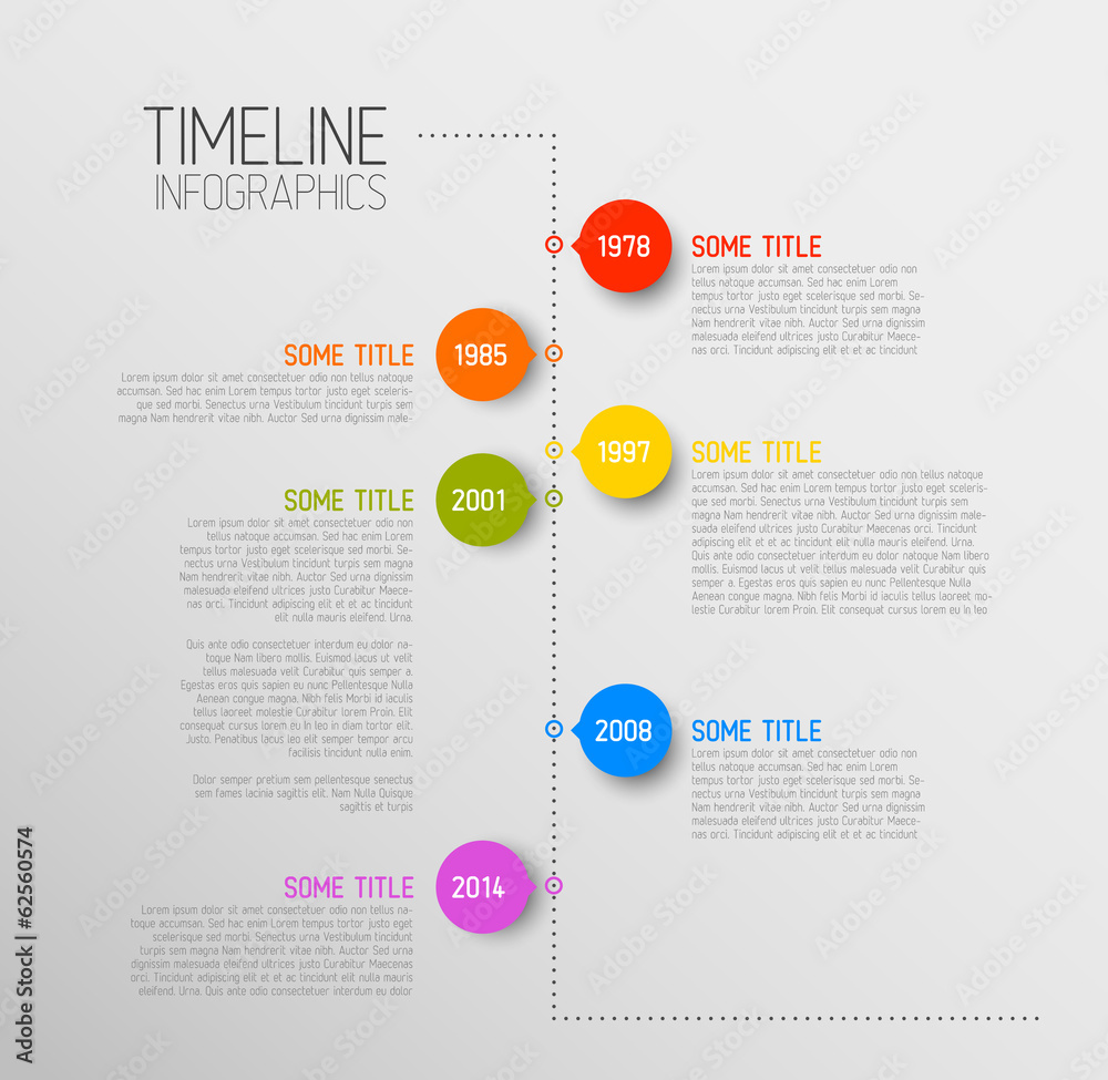 Infographic timeline report template Stock Vector | Adobe Stock