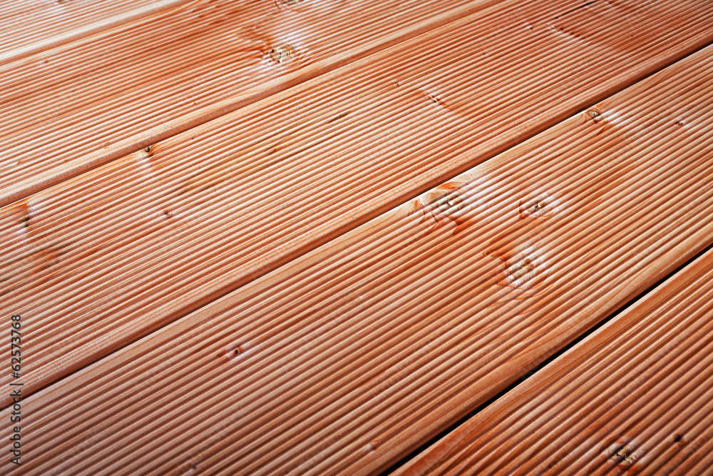 Douglas fir timber piling for a patio Stock Photo | Adobe Stock