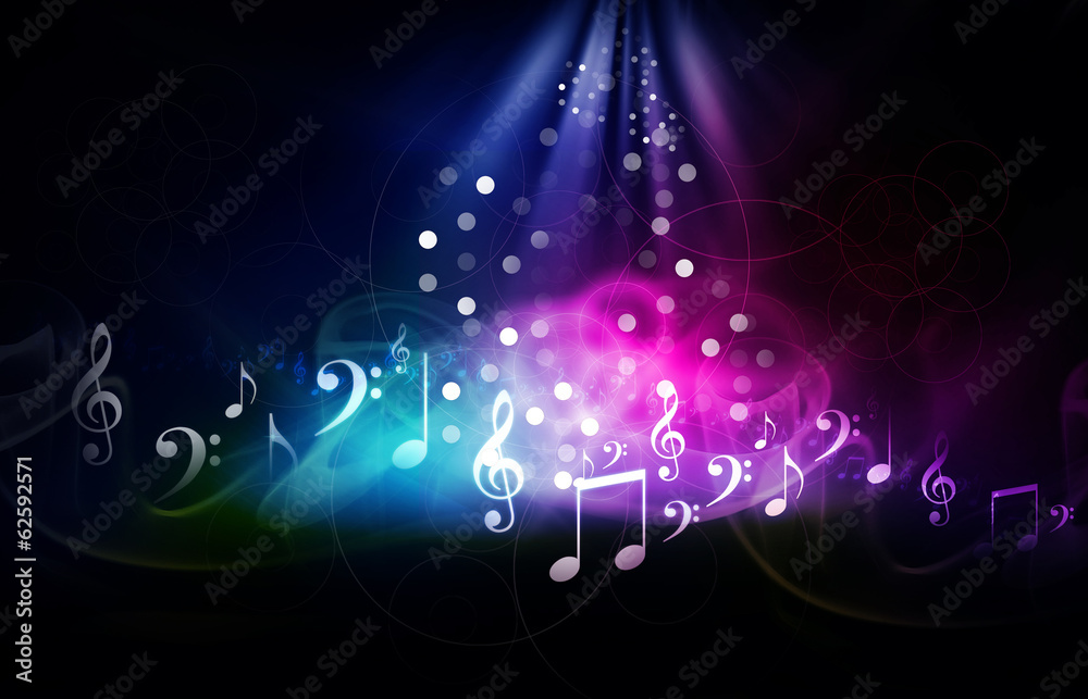 Digital illustration of music background. Stock Illustration | Adobe Stock