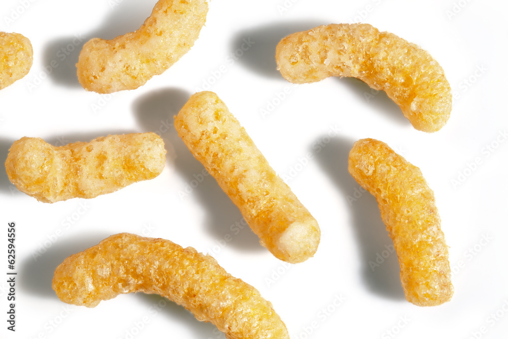 Air corn sticks closeup background Stock Photo | Adobe Stock