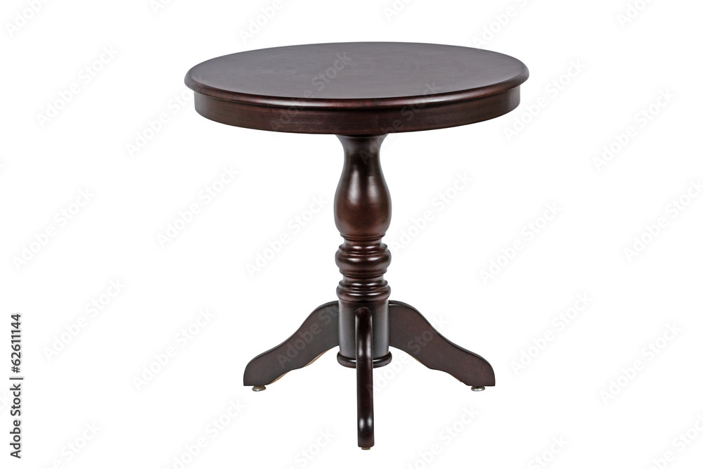 Round table, isolated on white background, with clipping path Stock ...