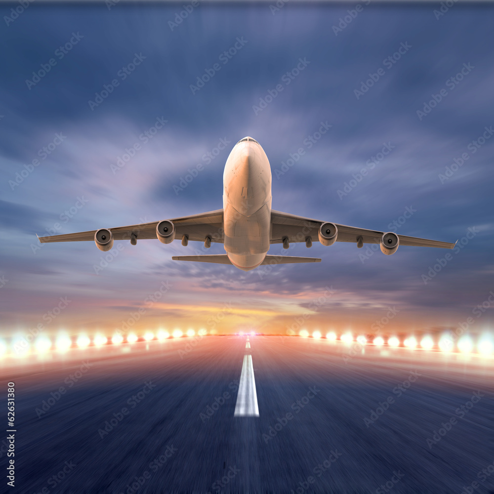 Airplane lift off Stock-Illustration | Adobe Stock