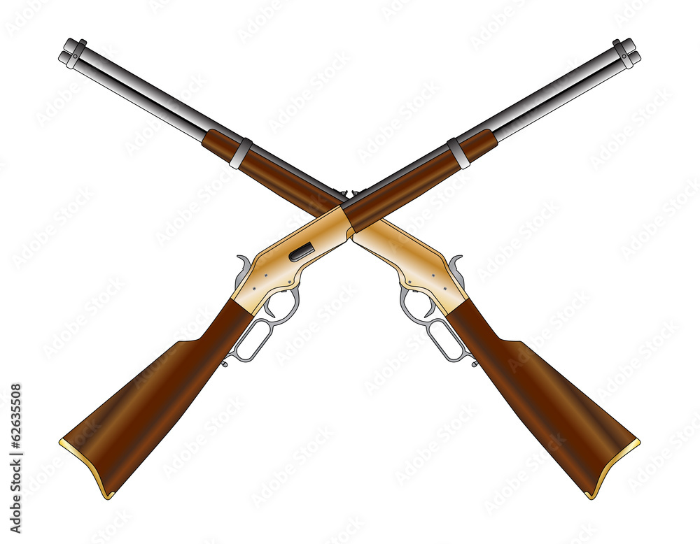 Crossed Rifles Stock Vector | Adobe Stock