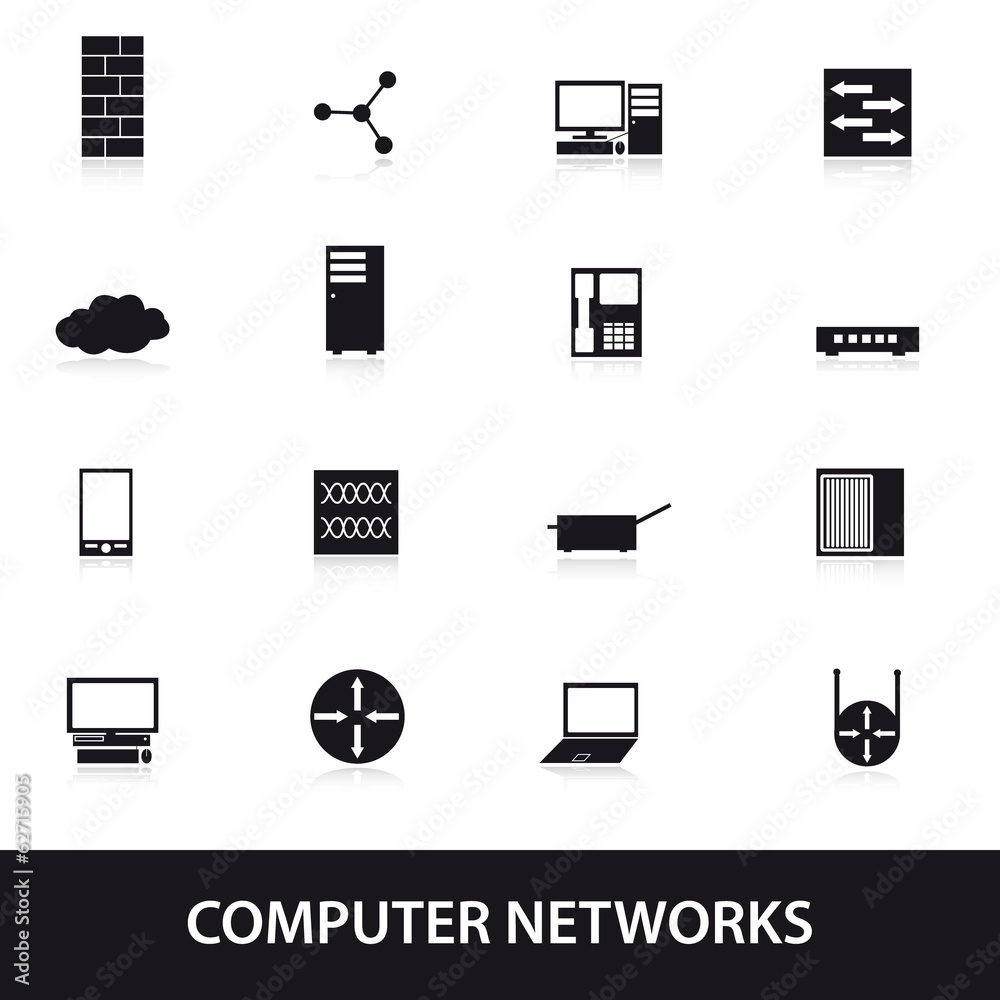 computer network icons eps10 Stock Vector | Adobe Stock