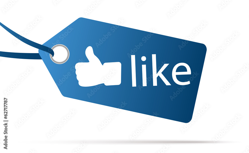 Anhänger mit " Daumen hoch " - LIKE Stock Vector | Adobe Stock