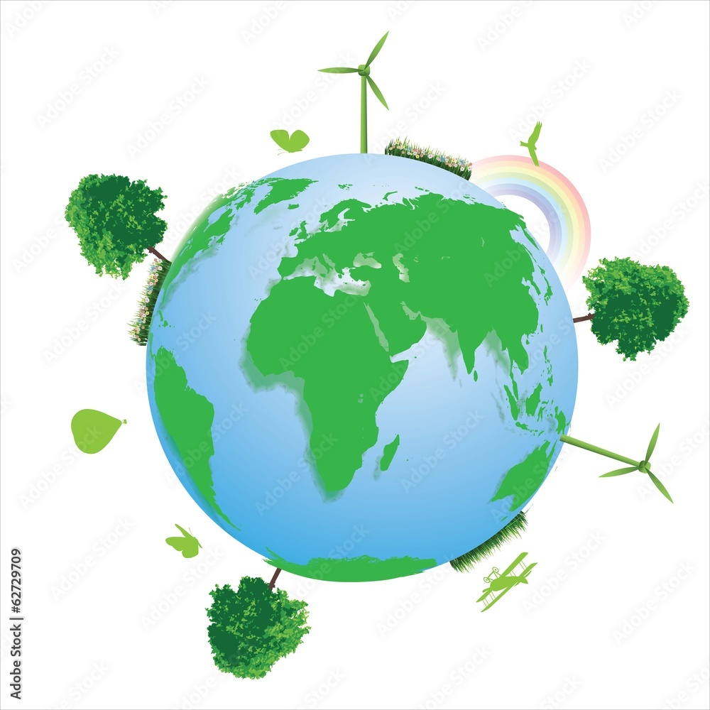 Green world Stock Vector | Adobe Stock