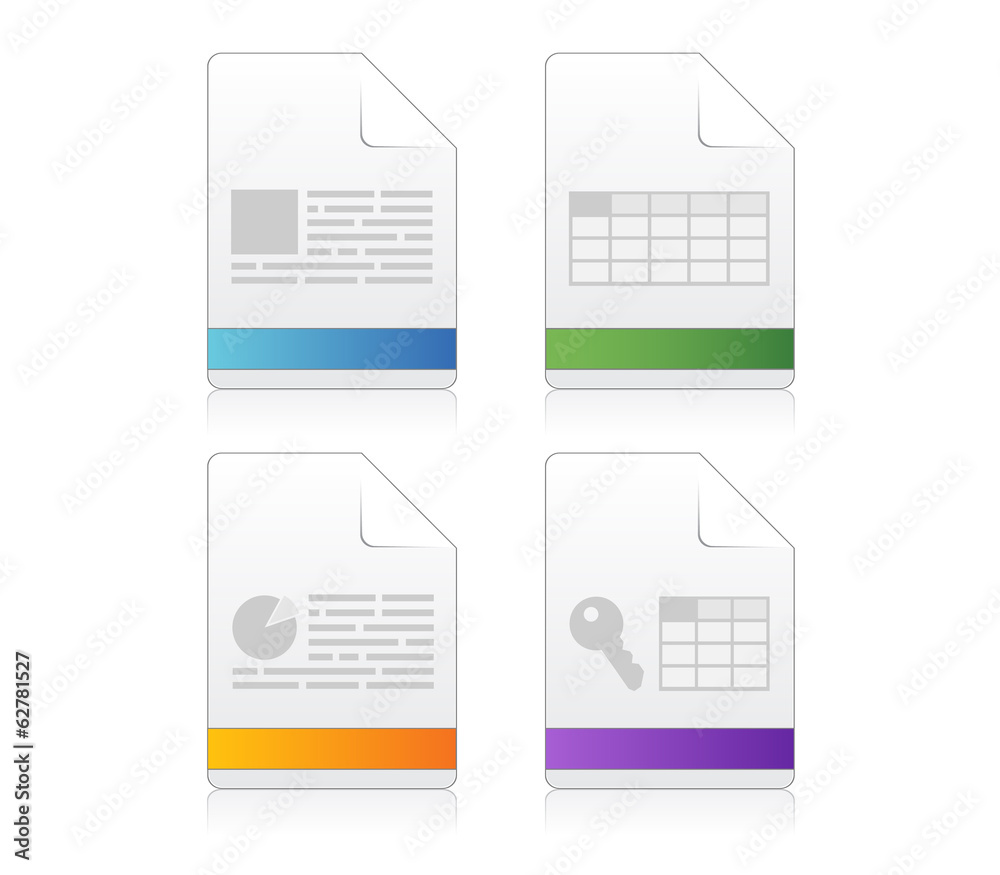 File icon set Stock Vector | Adobe Stock