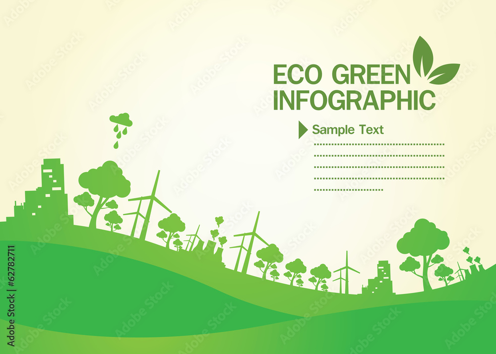 Green Concept Infographic Stock Vector | Adobe Stock