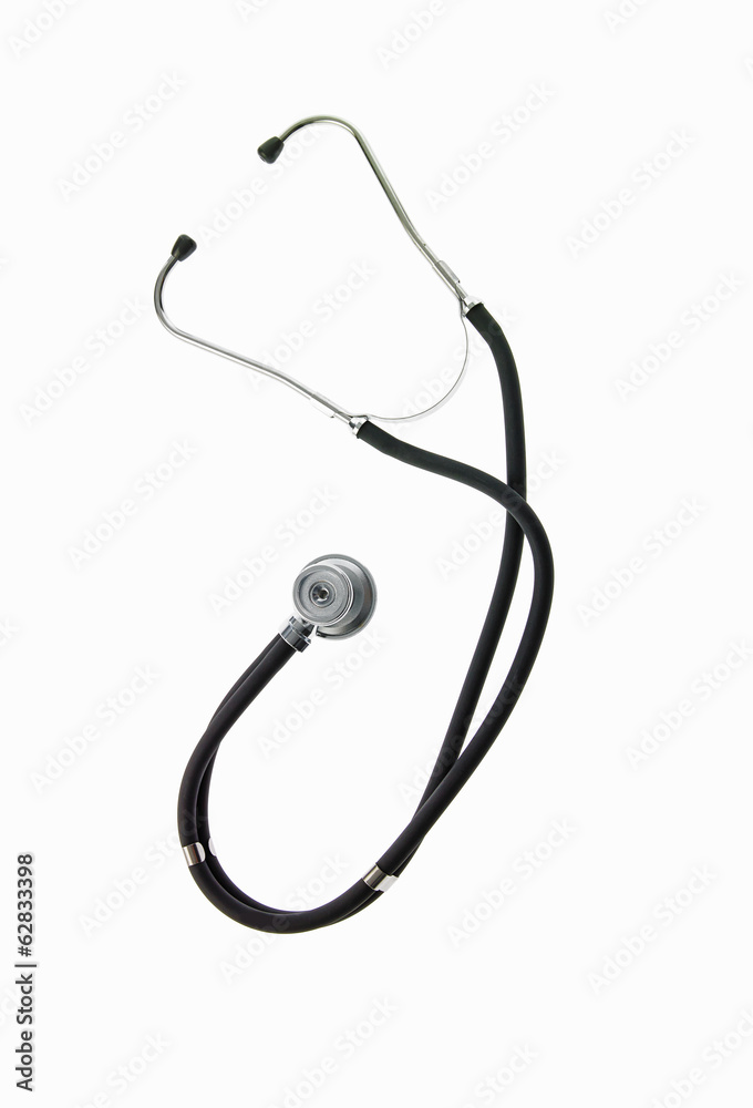 A doctor's stethoscope, a diagnostic instrument for assessment of ...