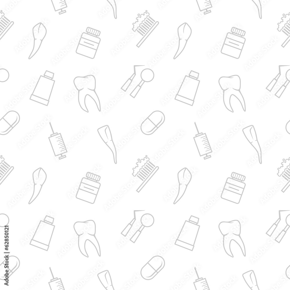 Seamless teeth pattern Stock Vector | Adobe Stock